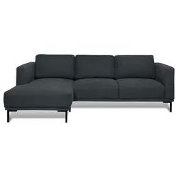 Ecksofa OTTO products "Fillin, L-Form" Sofas Gr. B/H/T: 242 cm x 82 cm x 152 cm, Chenille, Recamiere links, grau (anthracite) Struktur hergestellt aus recycelten PET-Flaschen und im Leinen-Mix