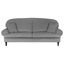 2-Sitzer Home Affaire "Vitreux" Sofas Gr. B/H/T: 188cm x 95cm x 100cm, Samtoptik, grau (hellgrau) auch im Bouclébezug, incl. Zierkissen