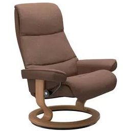 Relaxsessel stressless "View", braun (schwarz beige q2 faron), B:82cm H:108cm T:81cm, Leder BATICK: BATICK ist ein leicht korrigiertes, durchgefärbtes und genarbtes Möbelleder, bei dem die meisten Unebenheiten und Spuren in der Regel entfernt wurden., Leder PALOMA: PALOMA ist ein durchgefärbtes Semianilin-Möbelleder mit natürlicher Narbung., ROHLEDER Stoff Q2 FARON: Ein fester zuverlässiger Bouclu