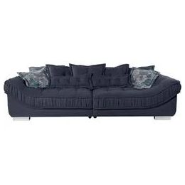 Big-Sofa Inosign "Diwan II DuraFlex" Sofas Gr. B/H/T: 300cm x 68cm x 119cm, Struktur fein, blau (marine) DuraFlex-Kaltschaumpolsterung, bis 140 kg, 4 Bezugsqualitäten