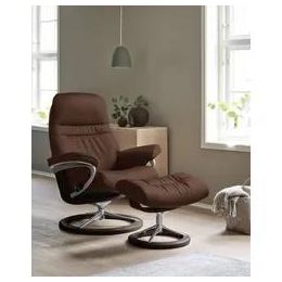 Relaxsessel stressless "Sunrise", braun (malt braun batick), B:79cm H:103cm T:73cm, Leder BATICK: BATICK ist ein leicht korrigiertes, durchgefärbtes und genarbtes Möbelleder, bei dem die meisten Unebenheiten und Spuren in der Regel entfernt wurden., Leder PALOMA: PALOMA ist ein durchgefärbtes Semianilin-Möbelleder mit natürlicher Narbung., ROHLEDER Stoff Q2 FARON: Ein fester zuverlässiger Bouclu00