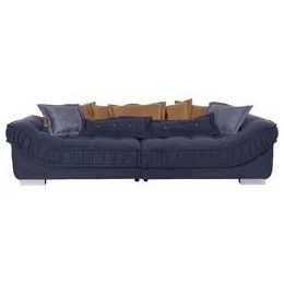 Big-Sofa Inosign "Diwan II DuraFlex" Sofas Gr. B/H/T: 300cm x 68cm x 119cm, Struktur weich, blau DuraFlex-Kaltschaumpolsterung, bis 140 kg, 4 Bezugsqualitäten