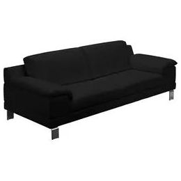 2,5-Sitzer Egoitaliano "Shakira, Design und Sitzkomfort auf hohem Niveau, tolle Details" Sofas Gr. B/H/T: 216cm x 84cm x 92cm, Leder BULL, schwarz bequeme Armlehne und Rückenlehne