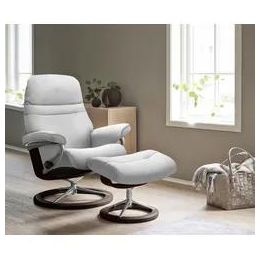 Relaxsessel stressless "Sunrise", grau (light grau q2 faron), B:83cm H:105cm T:74cm, Leder BATICK: BATICK ist ein leicht korrigiertes, durchgefärbtes und genarbtes Möbelleder, bei dem die meisten Unebenheiten und Spuren in der Regel entfernt wurden., Leder PALOMA: PALOMA ist ein durchgefärbtes Semianilin-Möbelleder mit natürlicher Narbung., ROHLEDER Stoff Q2 FARON: Ein fester zuverlässiger Bouclu0