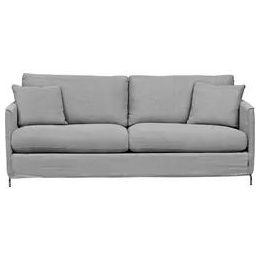 2,5-Sitzer furninova "Petito" Sofas Gr. B/H/T: 198 cm x 82 cm x 102 cm, Struktur, ohne Bettfunktion, weiß (silver) abnehmbarer Hussenbezug, alle Kissen mit Federn gefüllt, 2 Zierkissen