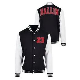 Mister Tee Collegejacke MISTERTEE "MisterTee Herren Ballin 23 College Jacket" Gr. S, schwarz-weiß (black/white) Herren Jacken