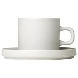 Tasse Blomus "PILAR" Trinkgefäße Gr. Ø 8cm x 7cm, beige (naturweiß) Kaffeetasse Teetasse Trinkgefäße für Kaffee, 4-teilig