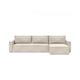 4-Sitzer INNOVATION LIVING TM "Newilla" Sofas Gr. B/H/T: 341 cm x 65 cm x 176 cm, Cord, langer Schenkel beidseitig montierbar, weiß (ivory) 10cm Pocket Spring Komfort, großer Stauraum, stabile Stahlkonstruktion