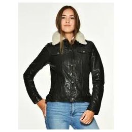 Lederjacke Mustang "Jenny RF" Gr. S, schwarz Damen Jacken