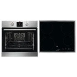 A (A+++ bis D) AEG Backofen-Set "TEAMHHBI" Herdsets silberfarben (edelstahl mit antifingerprint) Bestseller