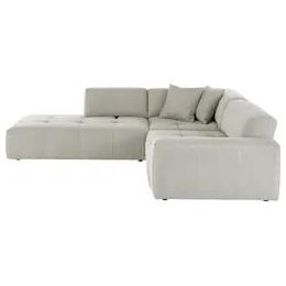 Ecksofa 3C Candy "Yoshy L-Form" Sofas Gr. B/H/T: 285 cm x 74 cm x 268 cm, Easy care, langer Schenkel links, grau (hellgrau) Zwei verschiedene Sitztiefen durch verstellbare Rückenlehne