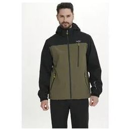 Outdoorjacke WEATHER REPORT "DELTON W-PRO15000" Gr. M, schwarz (khaki, schwarz) Herren Jacken mit umweltfreundlicher Beschichtung (PFC-Frei)