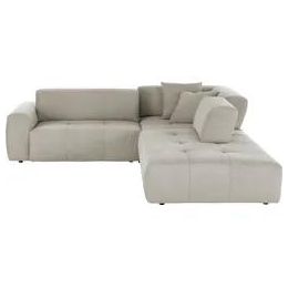 Ecksofa 3C Candy "Yoshy L-Form" Sofas Gr. B/H/T: 285 cm x 74 cm x 268 cm, Easy care, langer Schenkel rechts, grau (hellgrau) Zwei verschiedene Sitztiefen durch verstellbare Rückenlehne