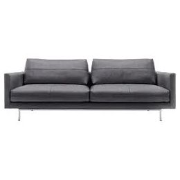 3-Sitzer CREATION BY ROLF BENZ "CR.414, Designsofa, edles Sofa, Loungesofa, Ledersofa, klares Design" Sofas Gr. B/H/T: 200cm x 91cm x 106cm, schwarz (anthr, swgr) aus Leder oder Chenille, erstklassiger Sitzkomfort, legere Polsterung