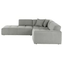 Ecksofa 3C Candy "Yoshy L-Form" Sofas Gr. B/H/T: 285cm x 74cm x 268cm, Easy care, langer Schenkel links, grau (platin) Zwei verschiedene Sitztiefen durch verstellbare Rückenlehne