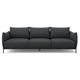 3-Sitzer TENKSOM "Kayto Sofa, TV-Couch, Dreisitzer" Sofas Gr. B/H/T: 250cm x 68cm x 100cm, Polyester, grau (anthrazit) Bezüge wechselbar, hoher Sitzkomfort, robuste Unterkonstruktion