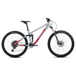 Mountainbike GHOST "Kato FS Base AL" Fahrräder Gr. 44cm, 29 Zoll (73,66cm), grau (hellgrau-rot) für Damen und Herren, Kettenschaltung