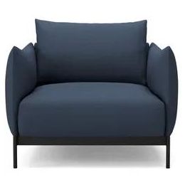 Sessel TENKSOM "Kayto, Relaxsessel, Polstersessel" Gr. Polyester, B/H/T: 100 cm x 68 cm x 100 cm, blau Loungesessel Einzelsessel Bezüge wechselbar, hoher Sitzkomfort, robuste Unterkonstruktion