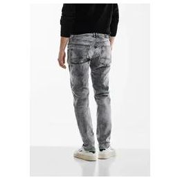 Gerade Jeans Street One MEN Gr. 36, Länge 32, grau (light grey random wash) Herren Jeans Middle Waist