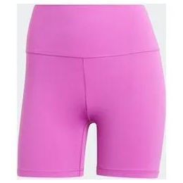 Shorts Adidas PERFORMANCE "All Me 5INCH L" Gr. S, N-Gr, lila (lila burst), Damen, Obermaterial: 79% Polyester, 21% Elasthan, Hosen