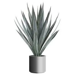 Kunstpflanze Creativ green "Agave", grün, H:110cm, Kunststoff, Kunstpflanzen, im eleganten grauen Topf