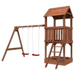 Spielturm Palmako "JESPER SET 2" Spieltürme braun Kinder BxTxH: 366x305x314 cm