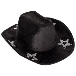 buttinette Cowboy-Hut "Sterne", silber/schwarz