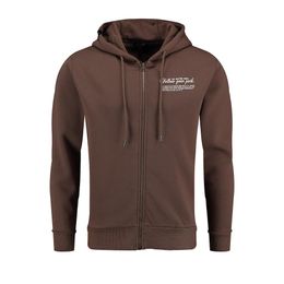 Key Largo Zip-Up Hoodie 'PATH ' male Brown size L
