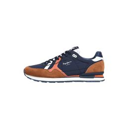 Pepe Jeans Sneaker 'Brit Road' Herren Größe 46 blau / orange / weiß