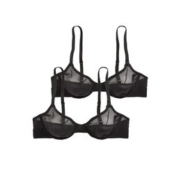 Polo Ralph Lauren Bra ' Unlined Demi Bra - Mesh ' female Black size 80