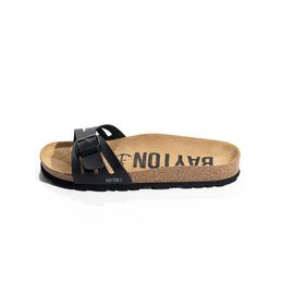Bayton Pantolette 'Athena' Damen Größe 37 sand / schwarz