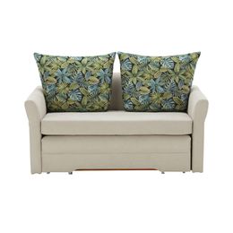 Höffner Schlafsofa City ¦ beige ¦ Maße (cm): B: 146 H: 91 T: 95