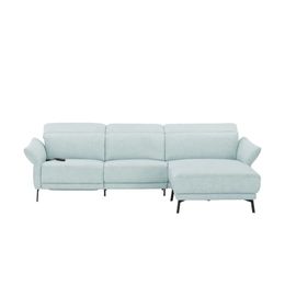 Wohnwert Ecksofa Leder Bellana ¦ blau ¦ Maße (cm): B: 291 H: 101 T: 1