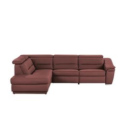 meinSofa Ecksofa Ivonne ¦ rot ¦ Maße (cm): B: 294 H: 84 T: 245