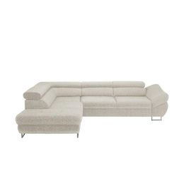 switch Ecksofa aus Flachgewebe Fabio ¦ beige ¦ Maße (cm): B: 280 H: 6