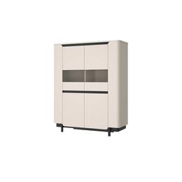 Höffner Highboard Softclose Santori ¦ beige ¦ Maße (cm): B: 130,3 H: 161,1 T: