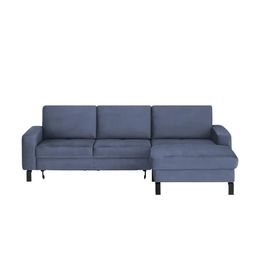 Höffner Ecksofa Coline Move ¦ blau ¦ Maße (cm): B: 258 H: 85 T: 185