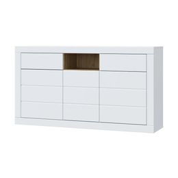 Höffner Sideboard Push-to-Open Komili ¦ weiß ¦ Maße (cm): B: 170,5 H: 94,5 T: