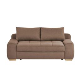 bobb Schlafsofa mit Boxspringpolsterung Eleny de Luxe ¦ braun ¦ Maße