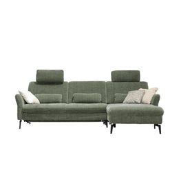 meinSofa Ecksofa Cord DANTE ¦ grün ¦ Maße (cm): B: 280 H: 91 T: 179