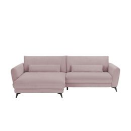 Höffner Ecksofa Cordstoff Amina ¦ rosa/pink ¦ Maße (cm): B: 288 H: 81 T: 194