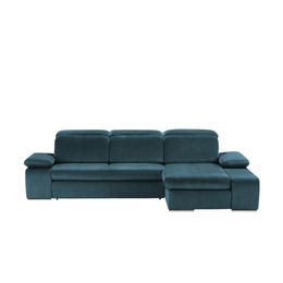 switch Ecksofa aus Mikrofaser Avilla ¦ blau ¦ Maße (cm): B: 285 H: 86