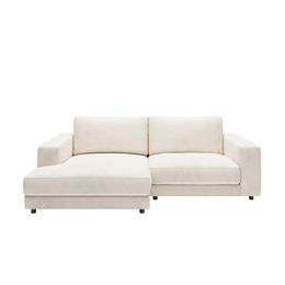 Jette Home Ecksofa in Feincord Sila ¦ weiß ¦ Maße (cm): B: 250 H: 85