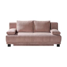 Höffner Schlafsofa aus Cord Luna ¦ rosa/pink ¦ Maße (cm): B: 200 H: 89 T: 96