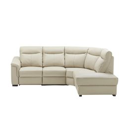 U.N.O uno Ecksofa Leder und Kunstleder Barcelona ¦ beige ¦ Maße (cm): B: 22