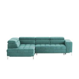 Höffner Ecksofa Arte ¦ türkis/petrol ¦ Maße (cm): B: 284 H: 97 T: 200