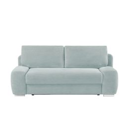 bobb Schlafsofa mit Boxspringpolsterung Viannie de Luxe ¦ blau ¦ Maß