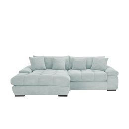 bobb Ecksofa mit trendigem Cordbezug Hella ¦ blau ¦ Maße (cm): B: 303