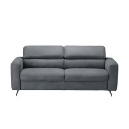 Hukla Ledersofa Carisma ¦ grau ¦ Maße (cm): B: 190 H: 82 T: 96