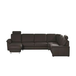 meinSofa Wohnlandschaft Leder Carolin ¦ braun ¦ Maße (cm): B: 330 H: